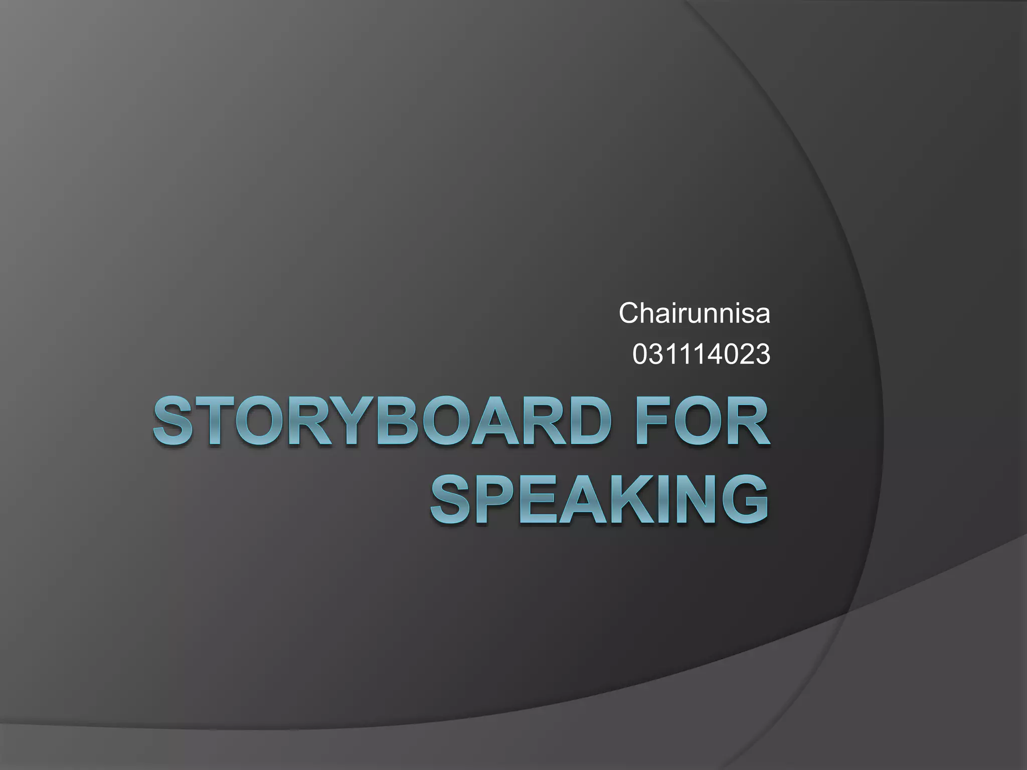 Storyboard for speaking ica | PPT