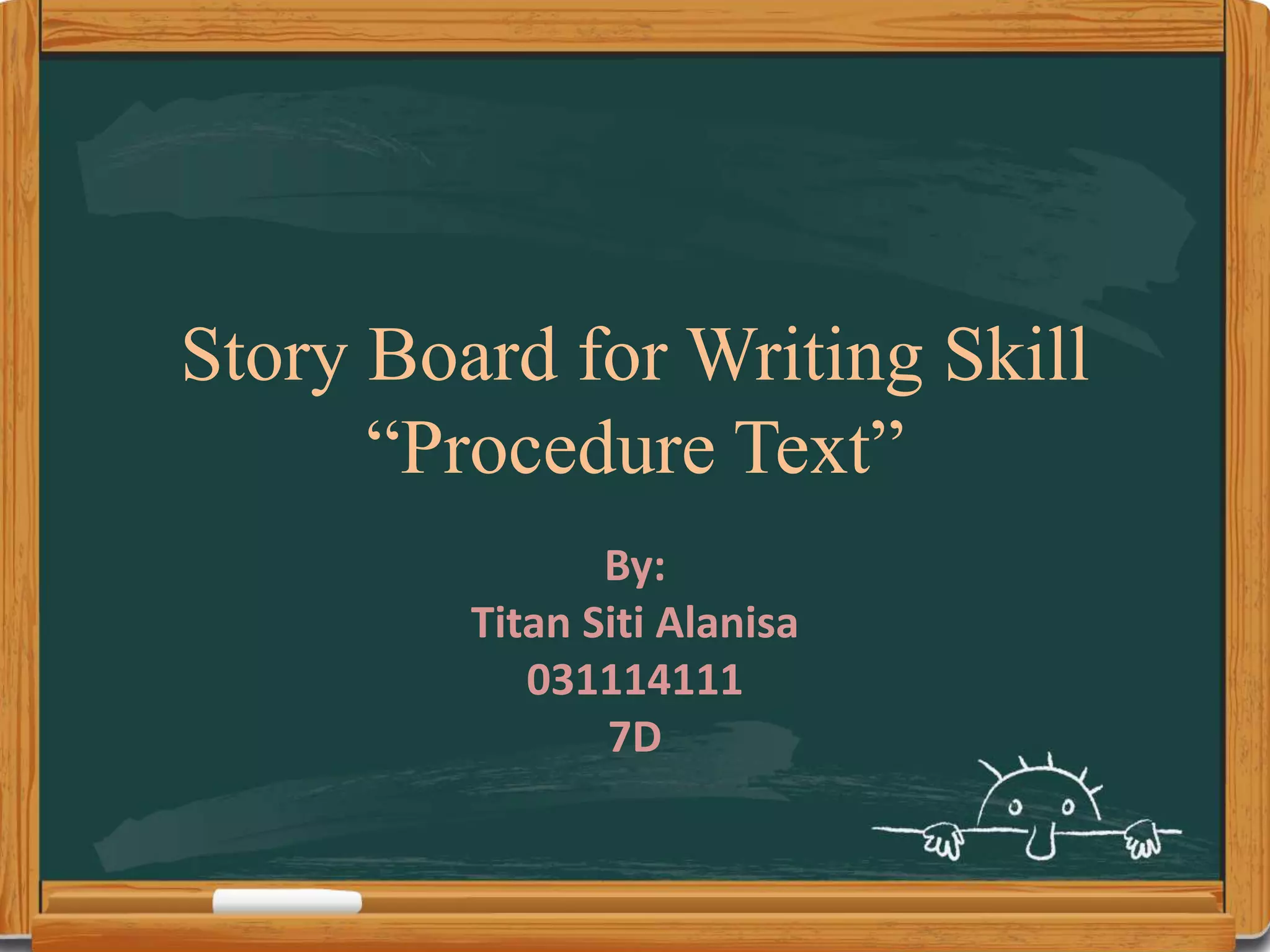 Story board for writing skill | PPT