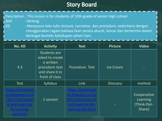 Story board for writing skill | PPT