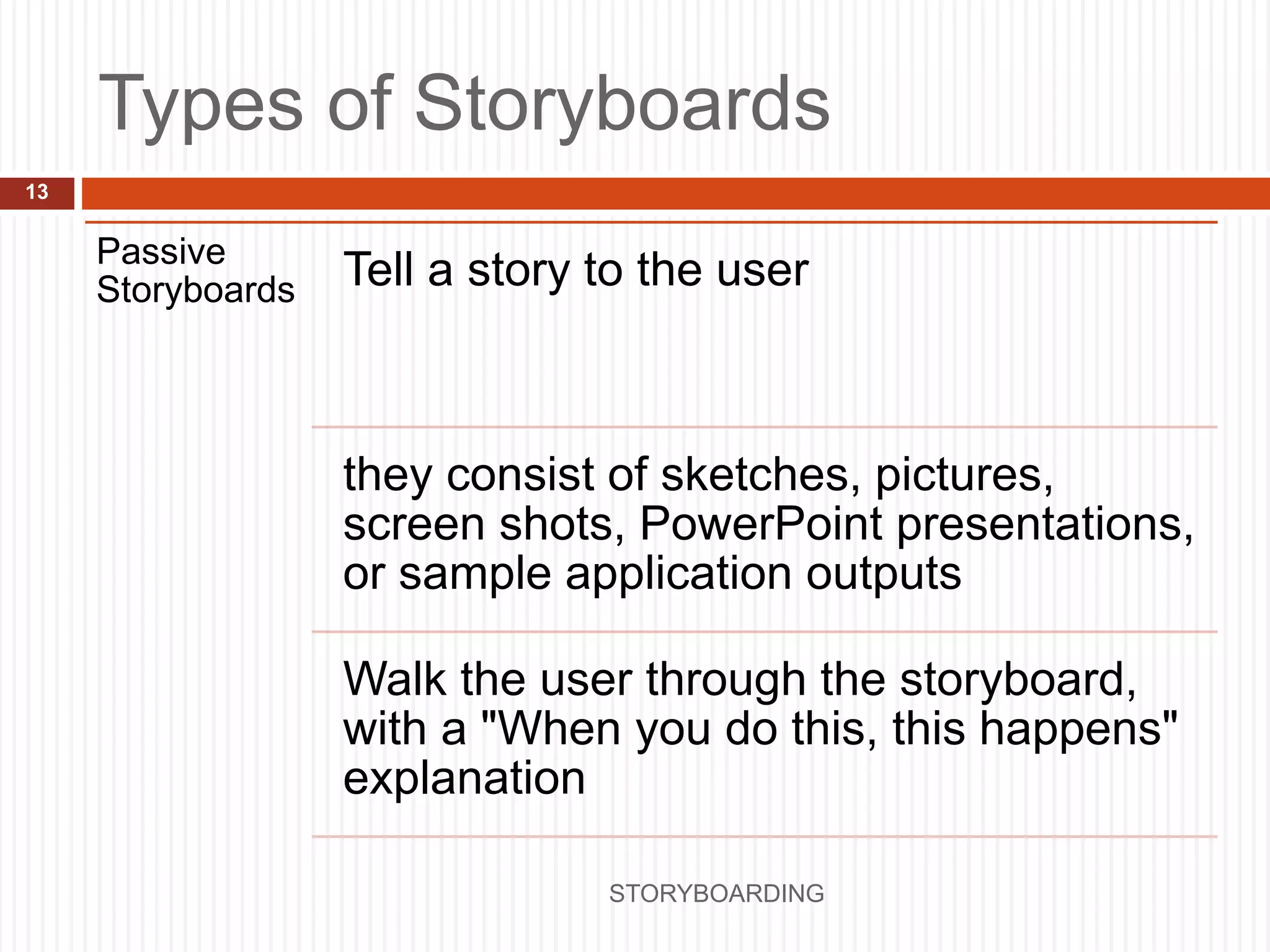 Storyboarding - Information Systems Engineering | PPTX
