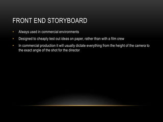 Front end and back end storyboarding | PPT