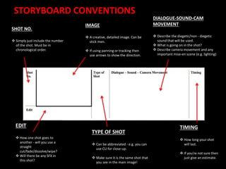 Storyboarding your film trailer | PPTX