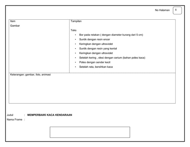 Story board kaca 1 ina | DOC
