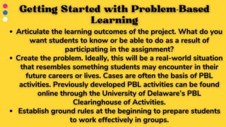 Problem based learning presentation, theory and methodologies | PPT
