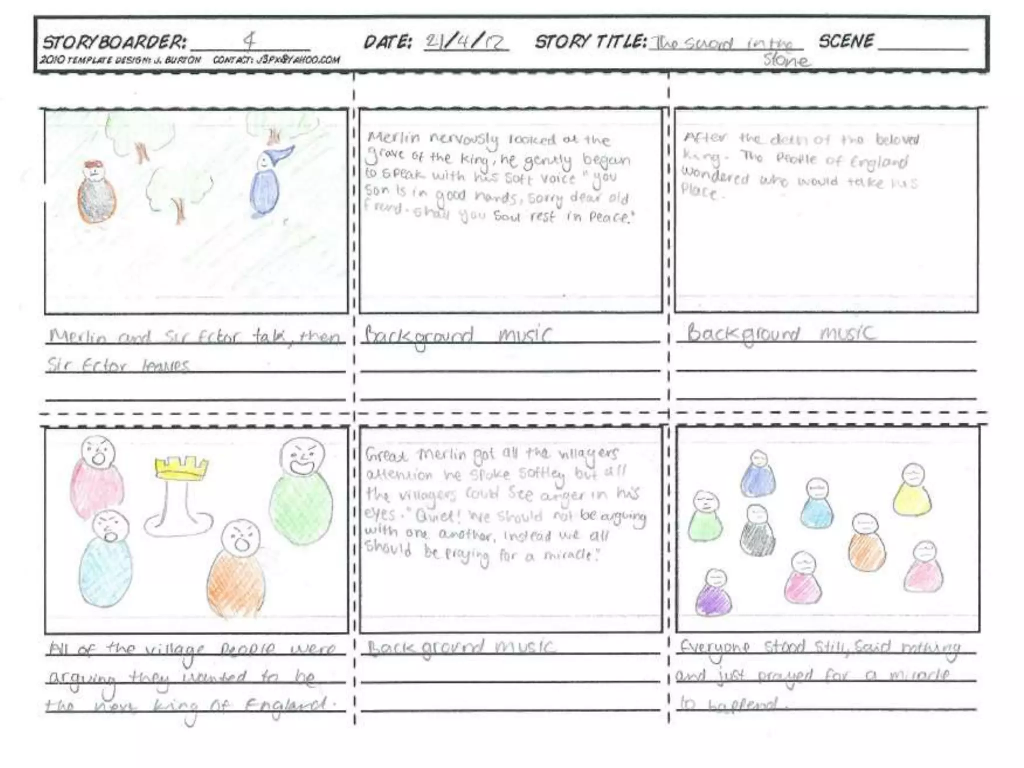 Story board oF 'The Sword In The Stone' | PPTX