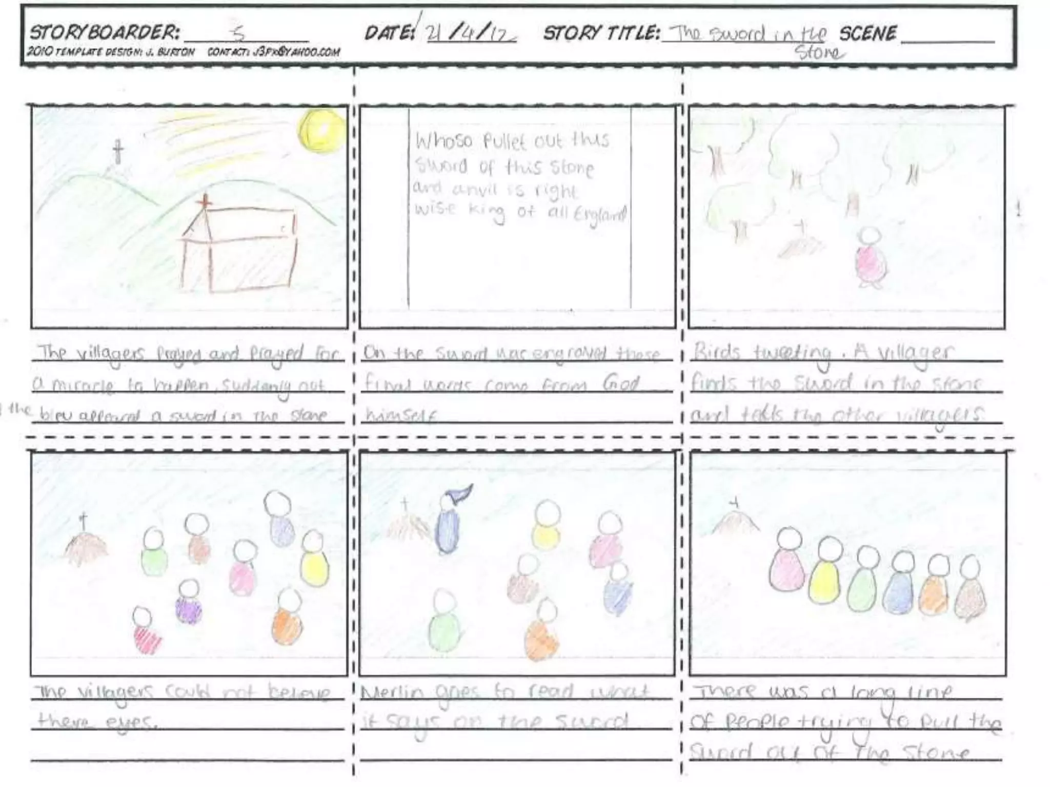 Story board oF 'The Sword In The Stone' | PPTX