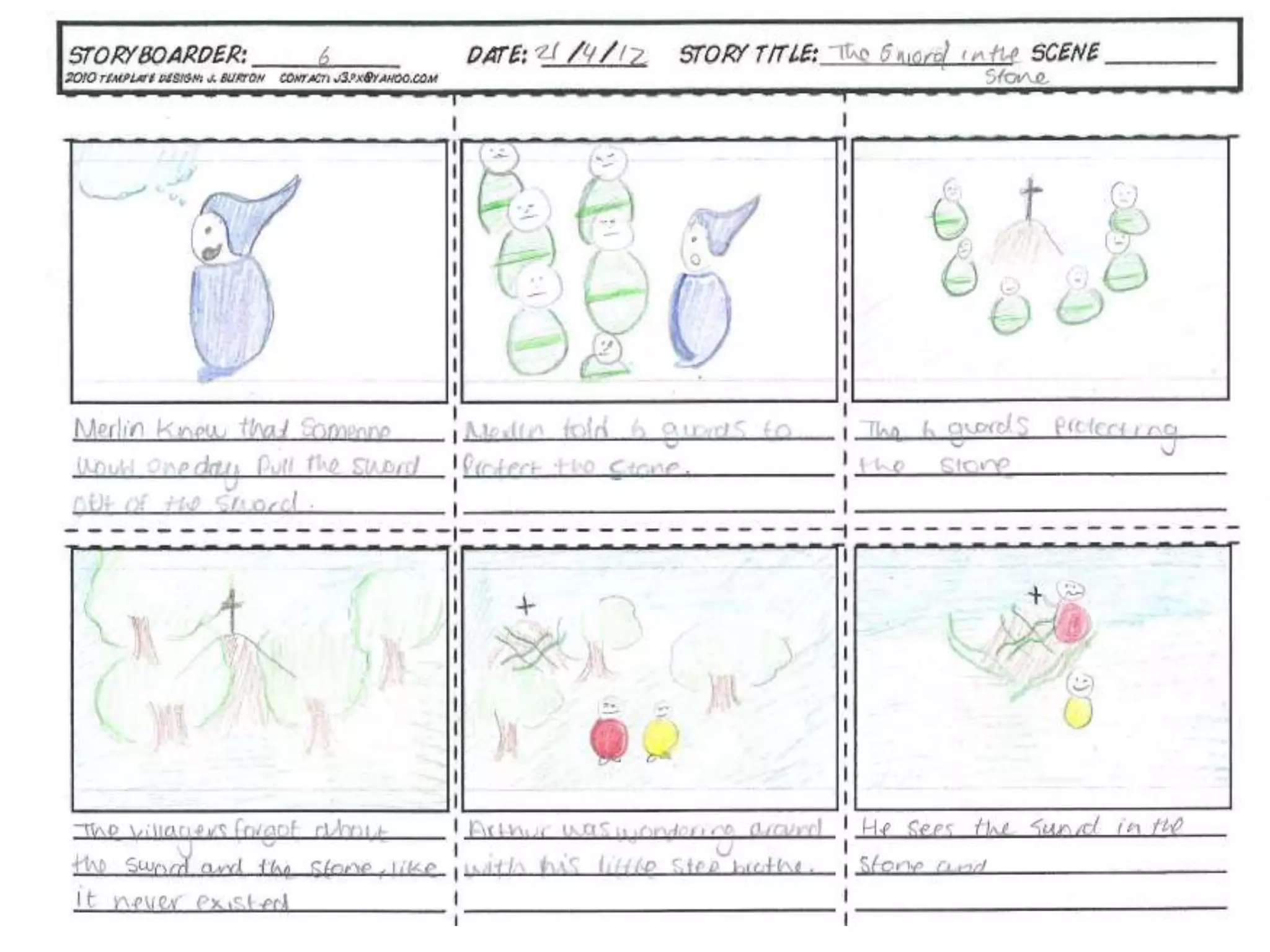 Story board oF 'The Sword In The Stone' | PPTX