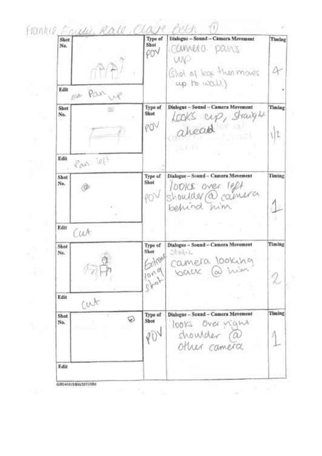 Storyboard- preliminary video task. | DOCX | Computer Animation | Computer Software and Applications