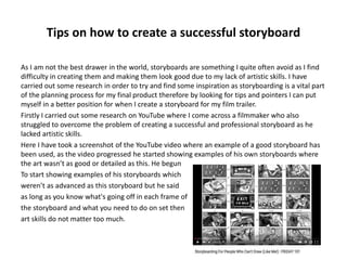 Storyboard planning | PPTX | Video Production | Content Production