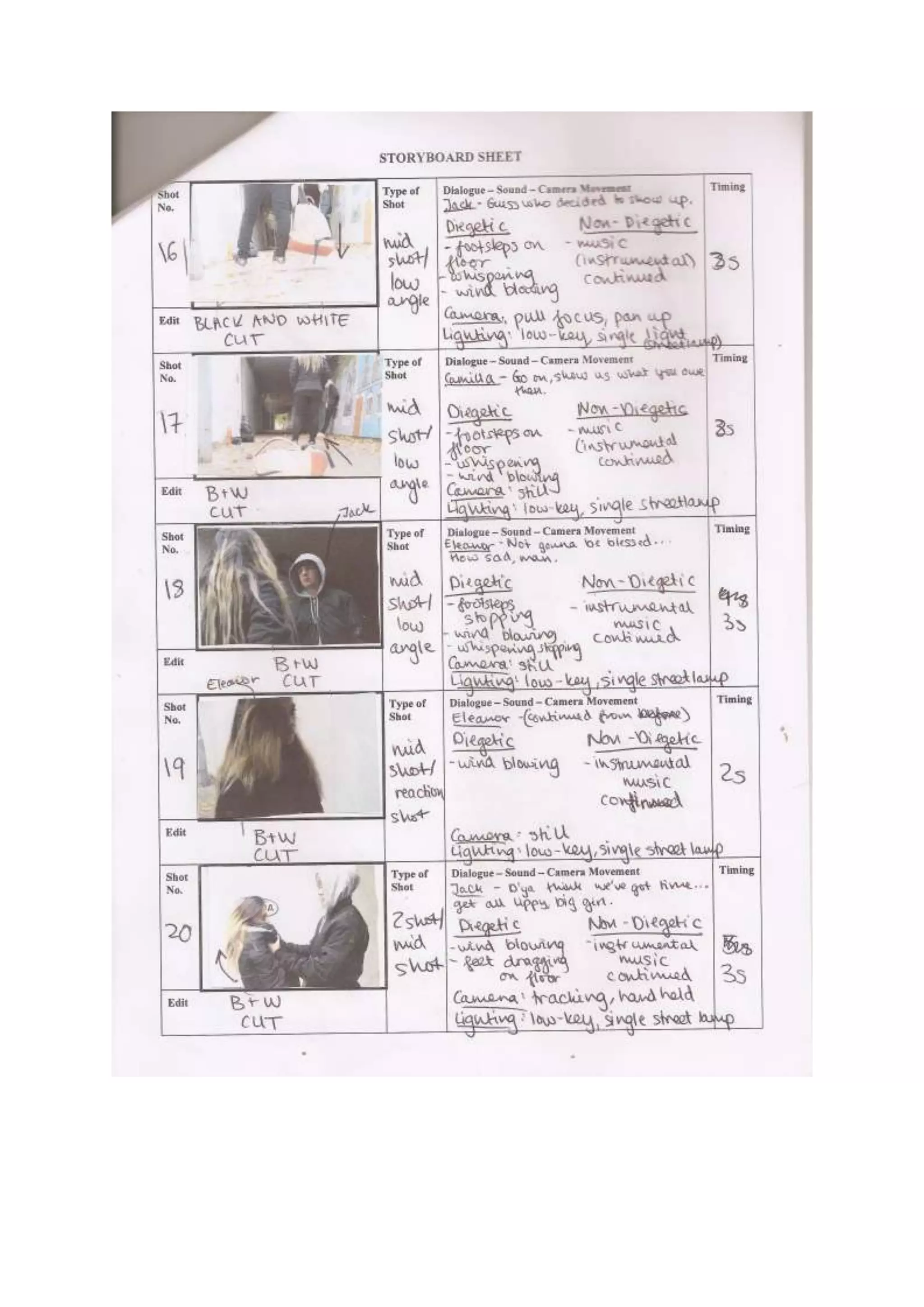 Photo Storyboard for "Street Style" | PDF