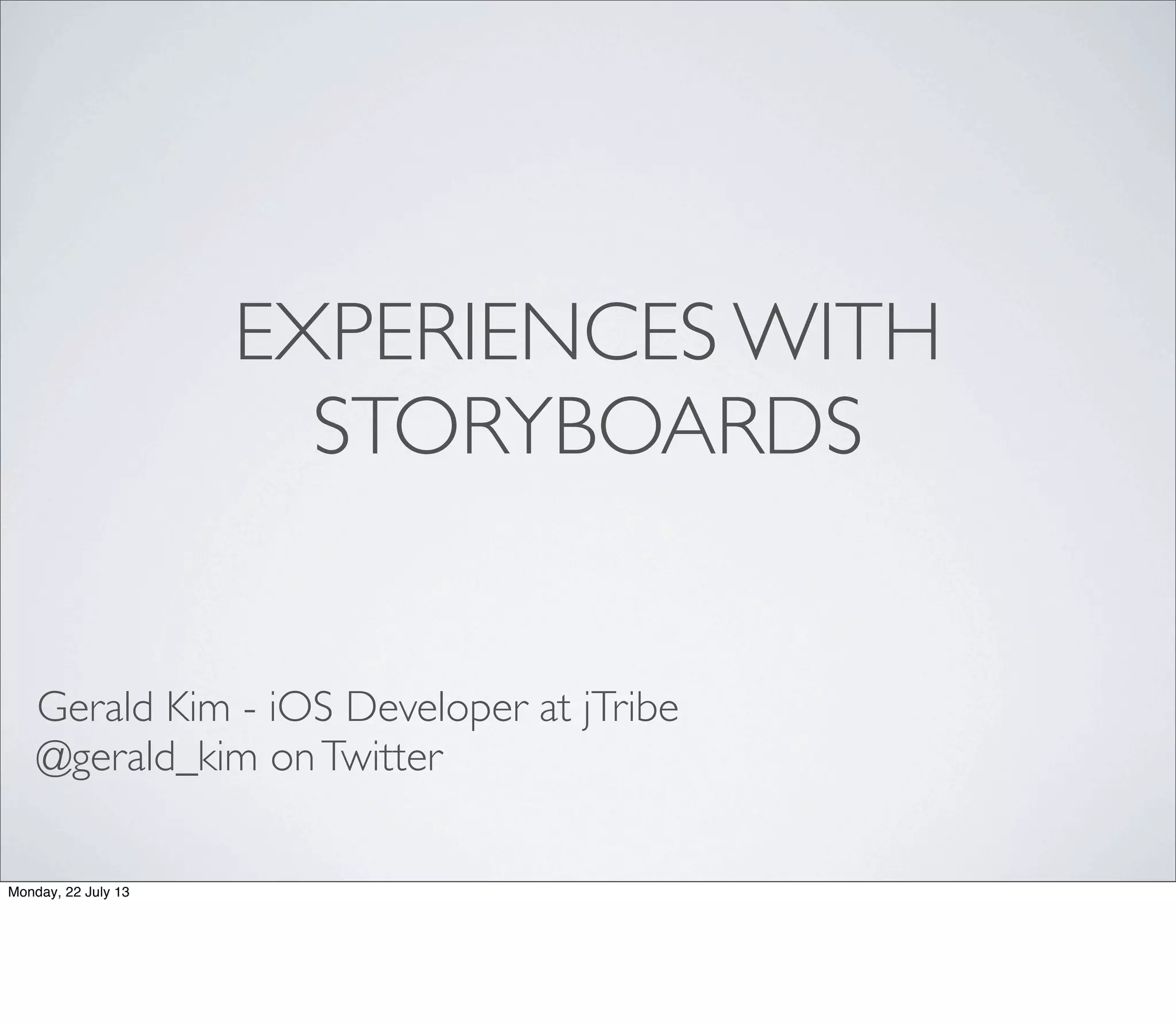 iOS UIStoryboard presentation | PPT