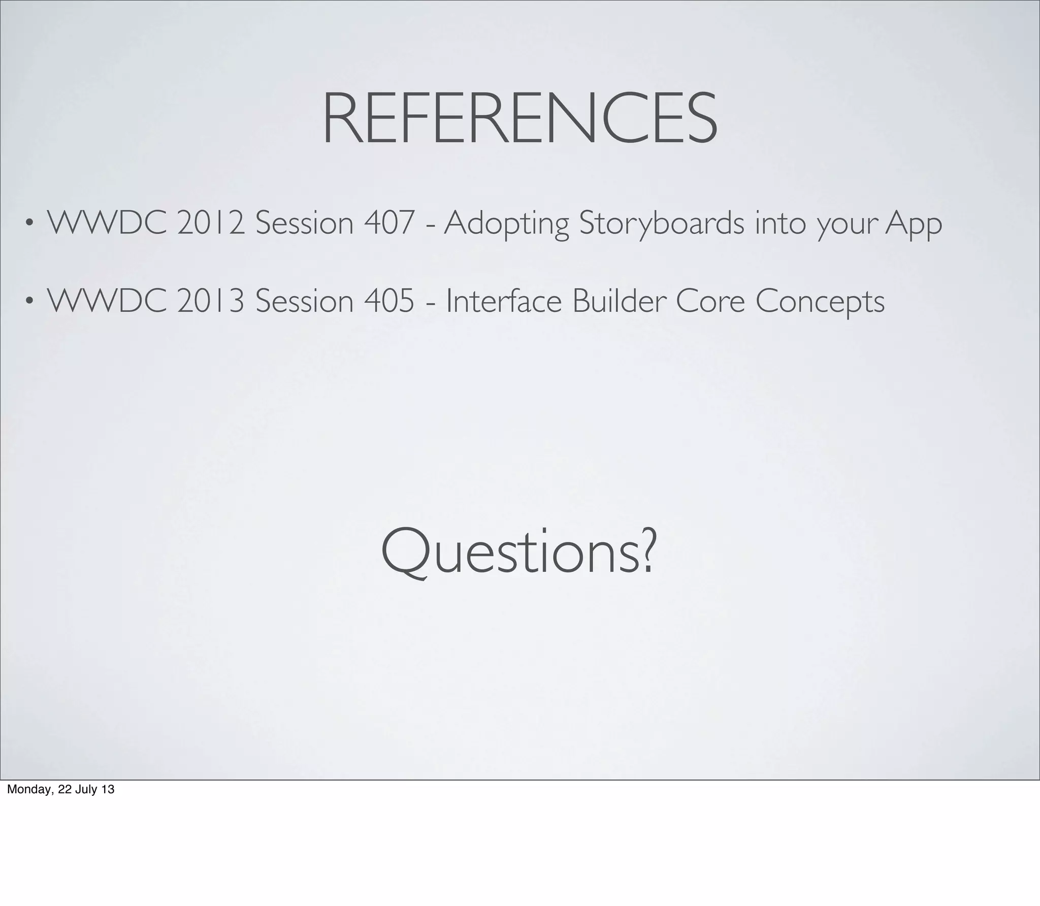 iOS UIStoryboard presentation | PPT