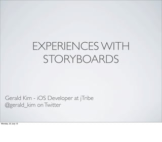 iOS UIStoryboard presentation | PPT