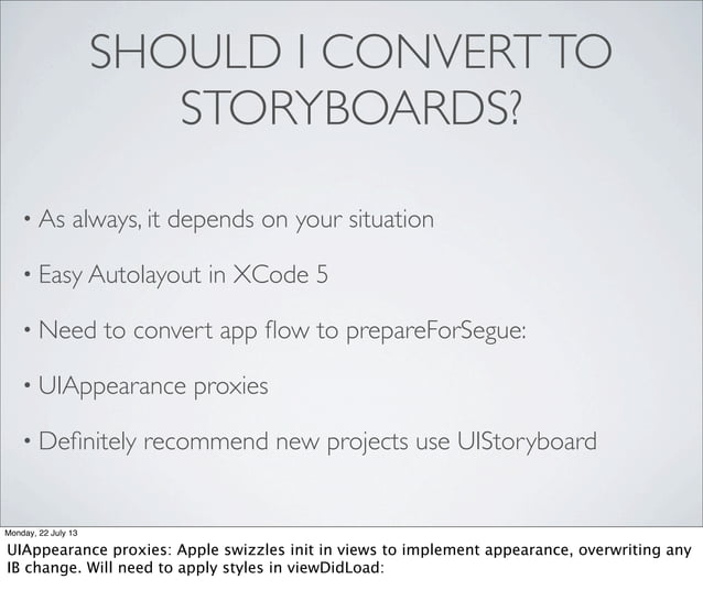iOS UIStoryboard presentation | PPT