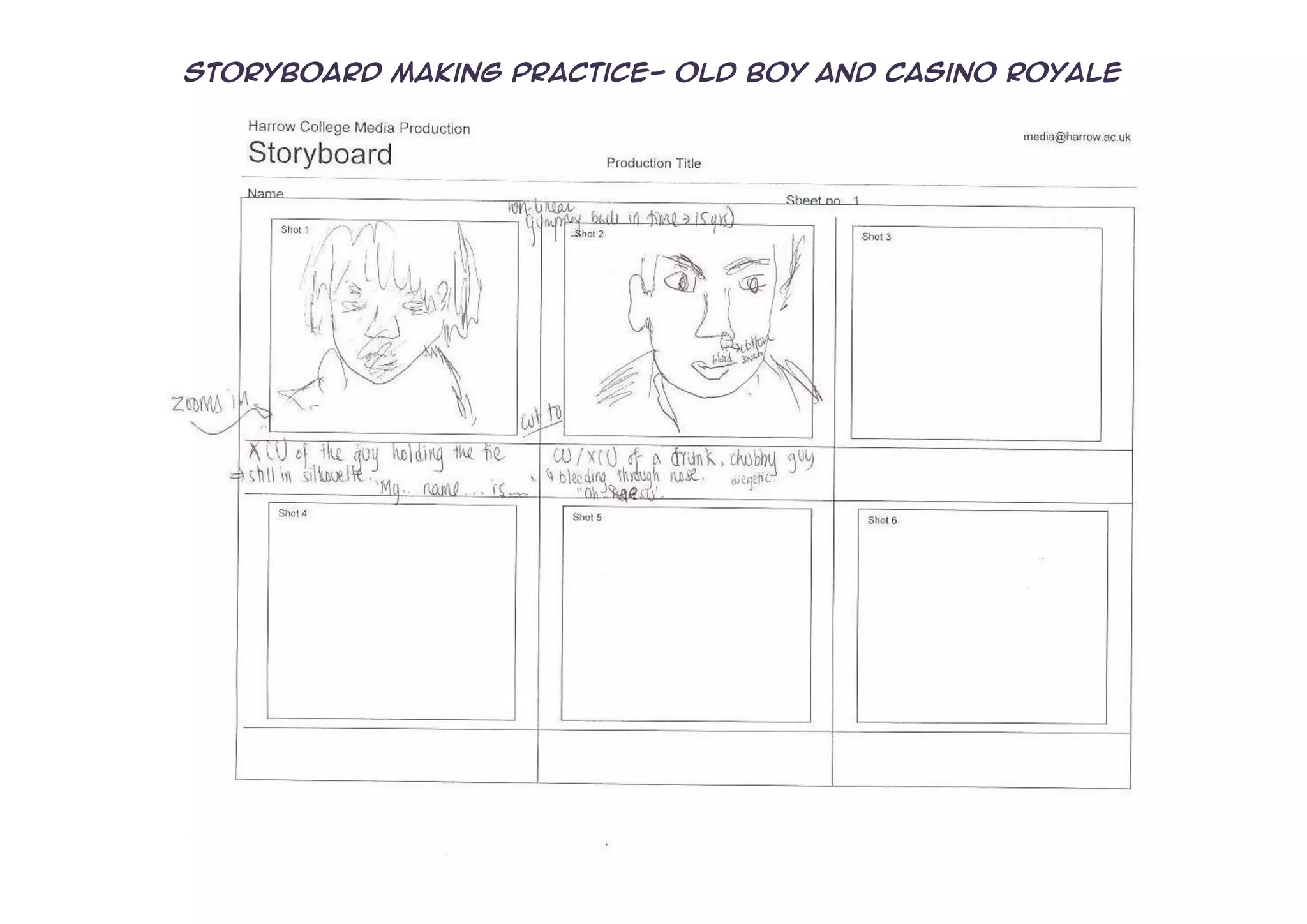 Storyboarding Practice | DOCX