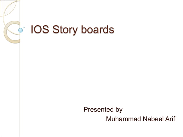 IOS Storyboards | PPT