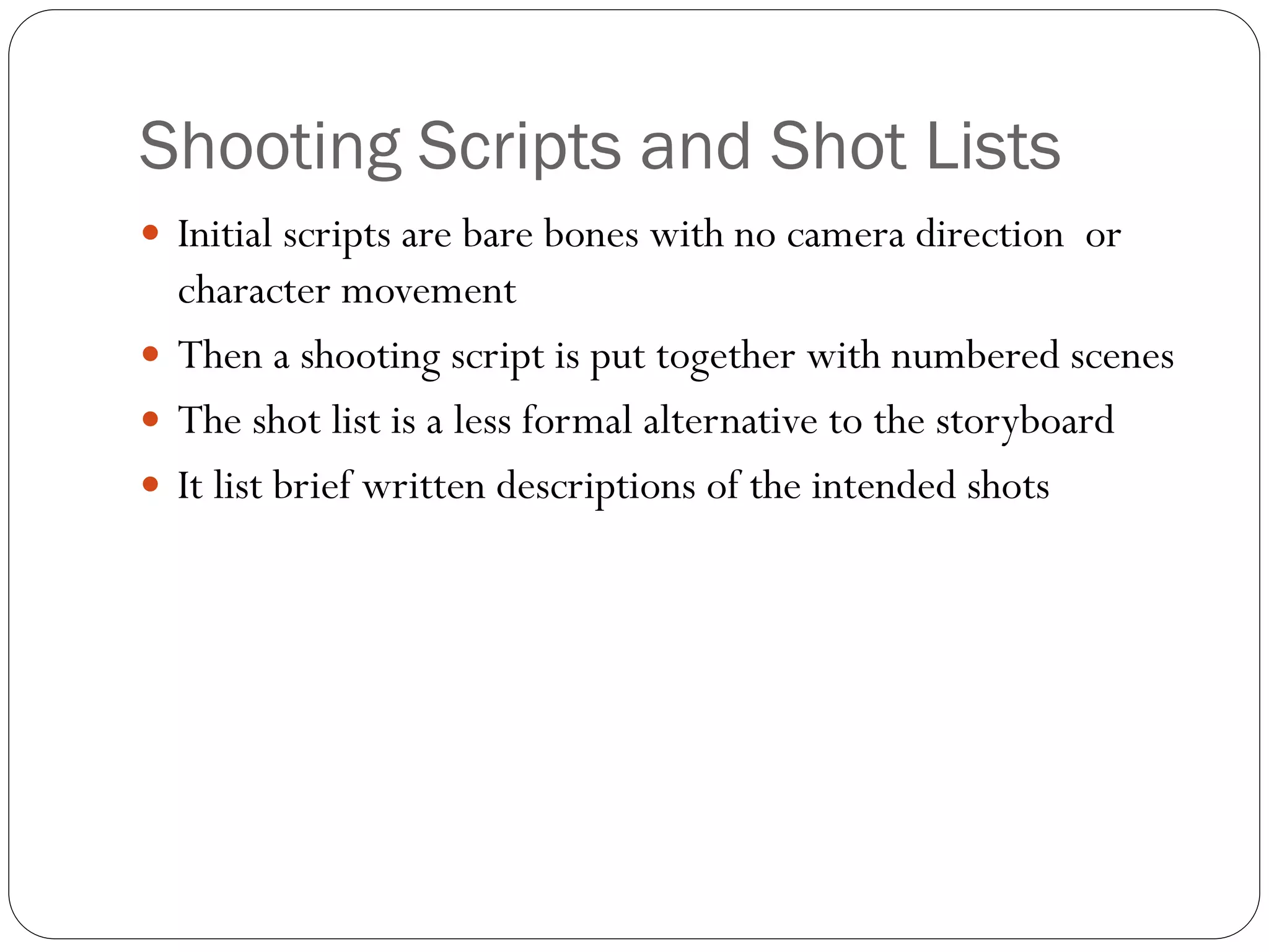 STORYBOARDS, SHOOTING LIST & CAMERA SHOT LISTS.pdf