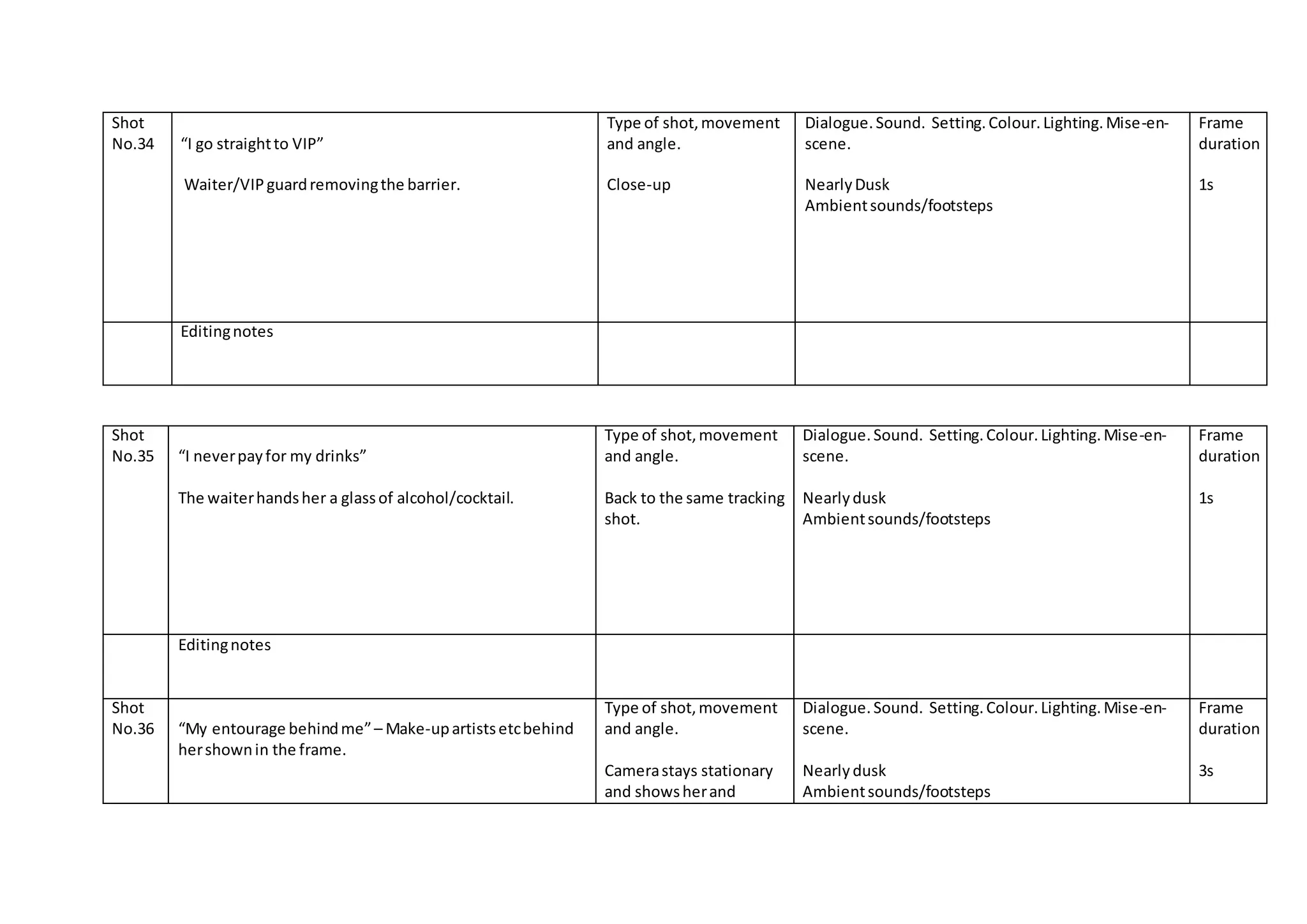 Storyboard template complete | DOCX