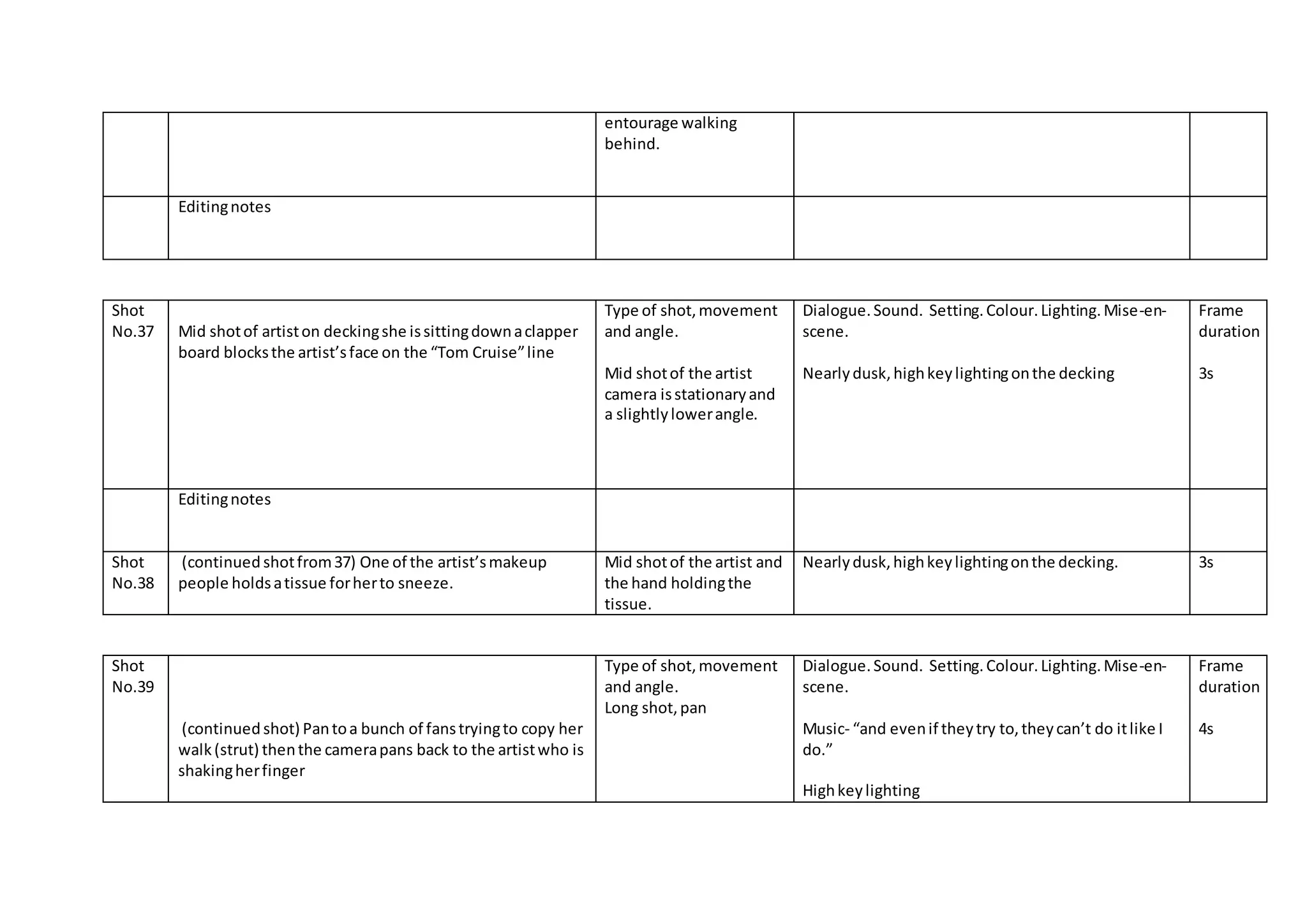 Storyboard template complete | DOCX