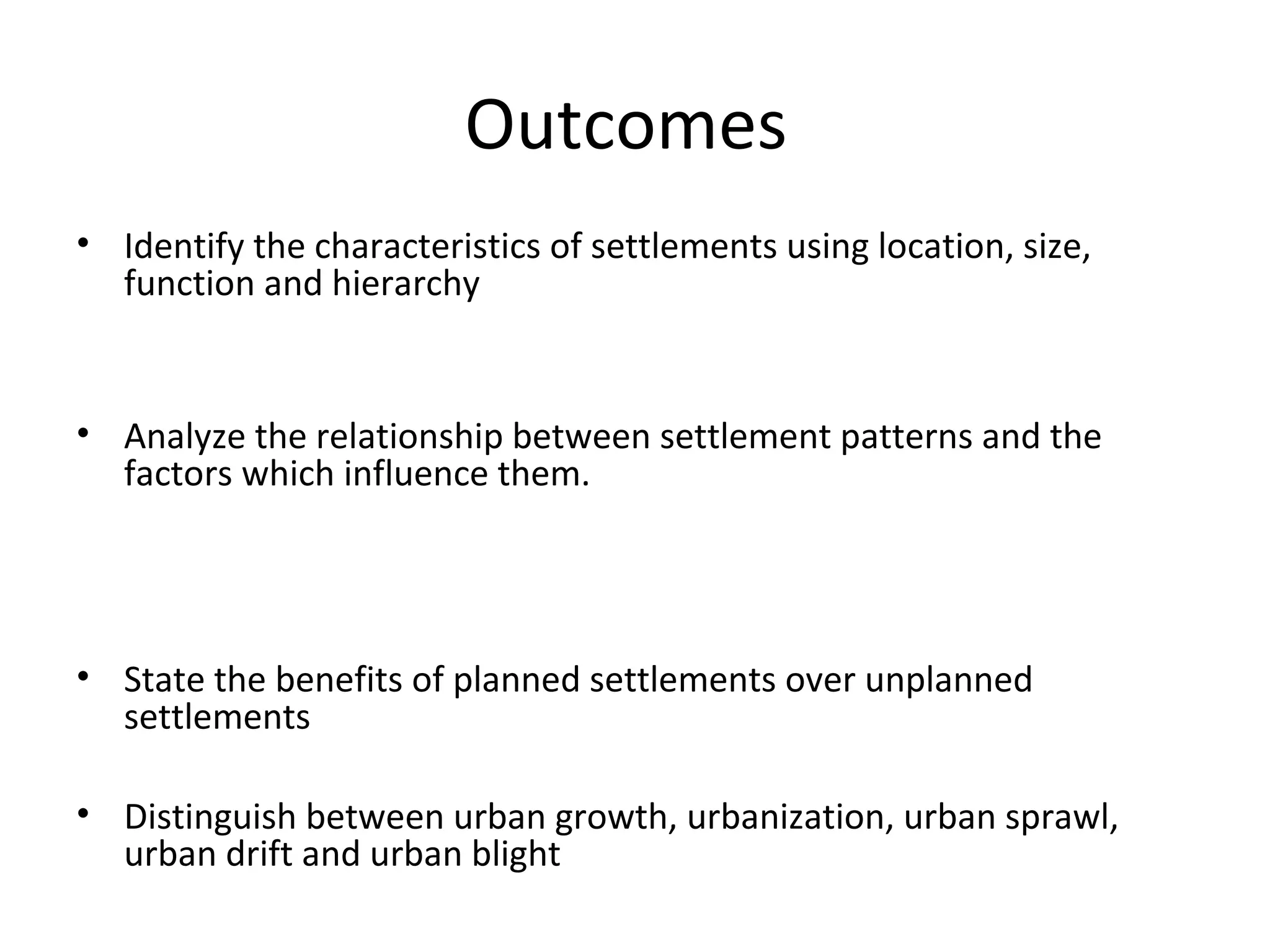 Settlement - unit 3 | PPT