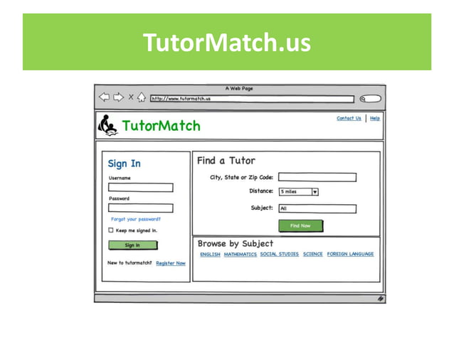 TutorMatch.us Storyboard | PPT