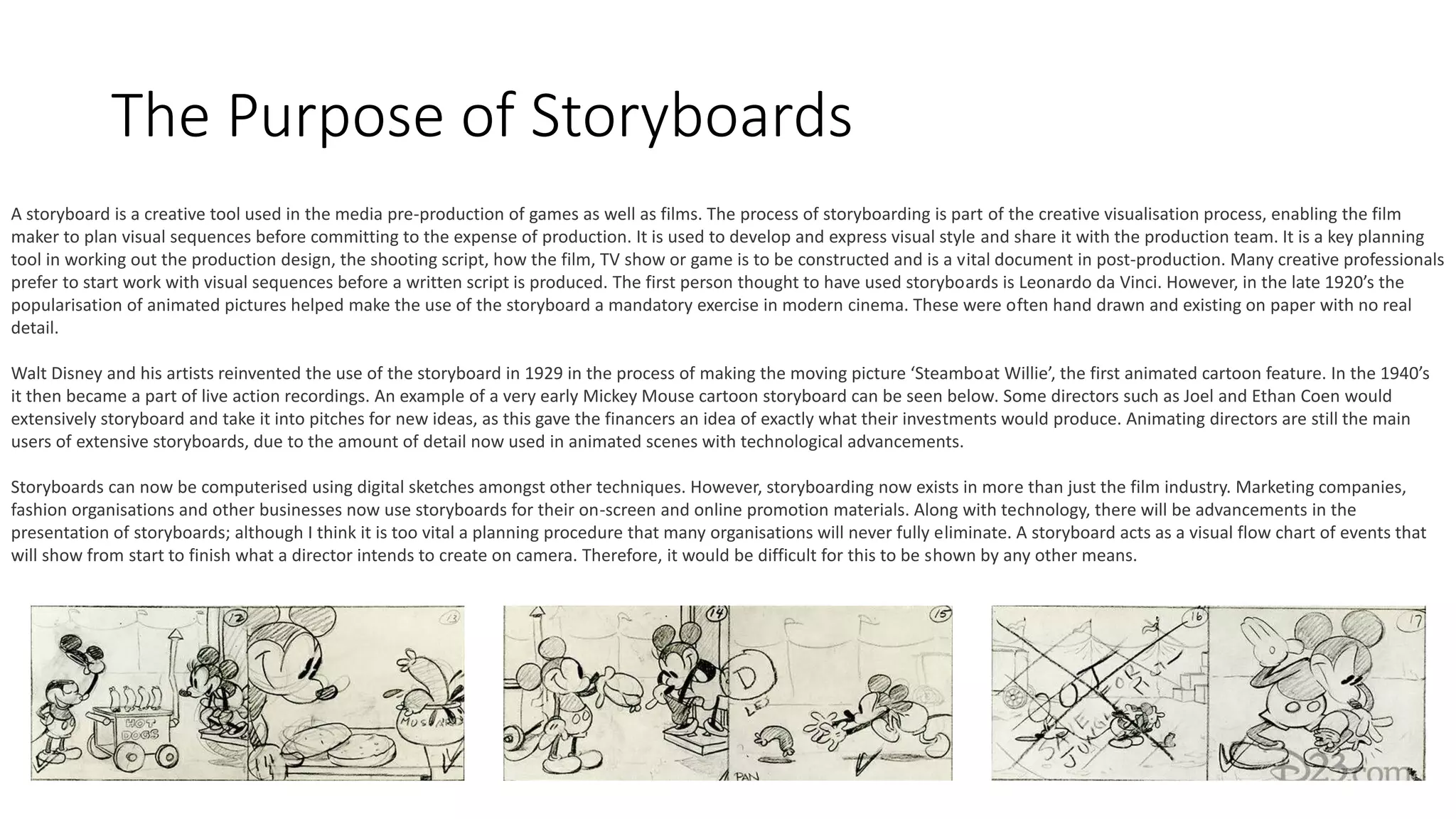 Storyboard work | PPTX