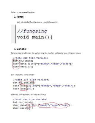 sekuensial sercing (data string) dalam C++ | DOCX