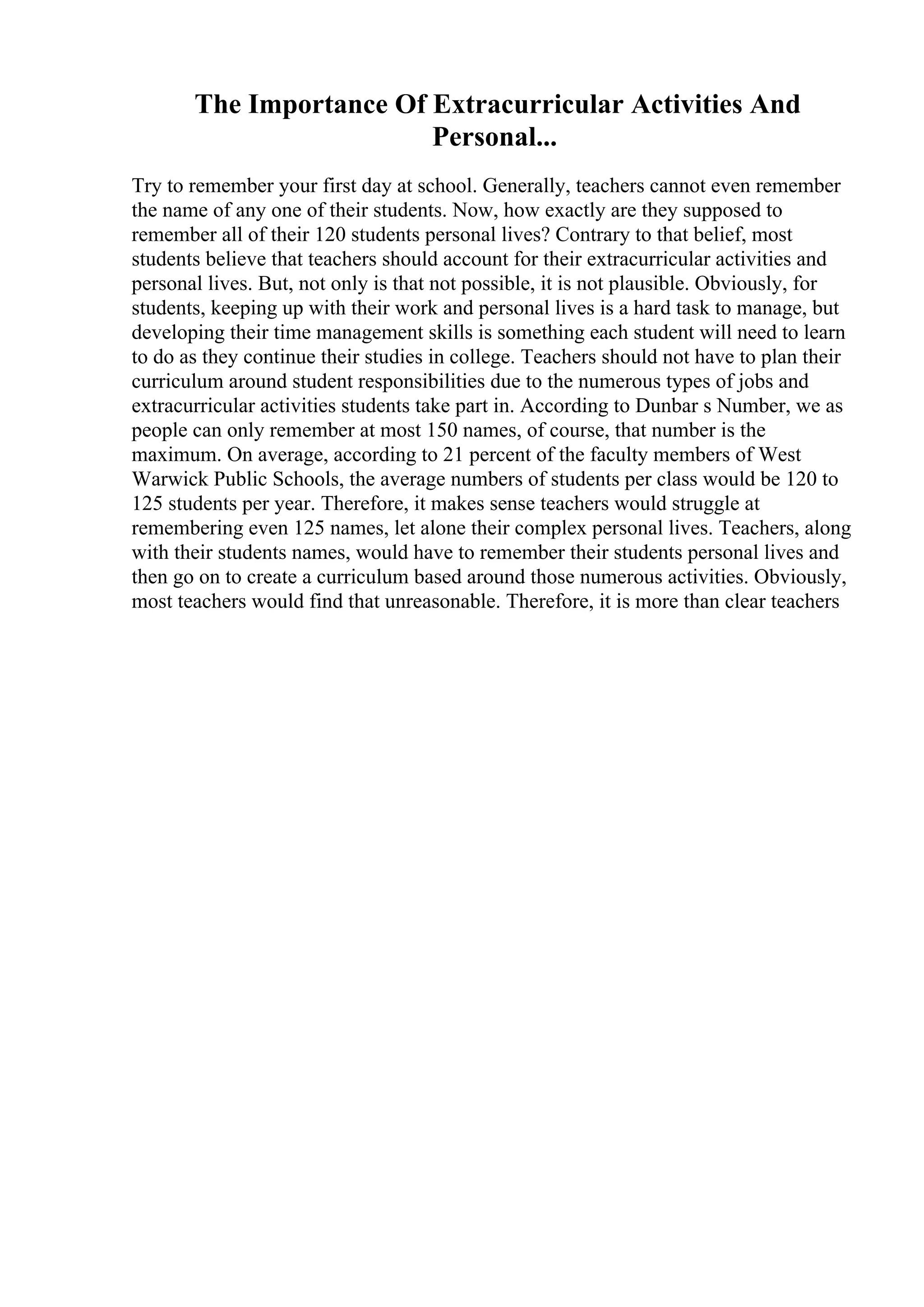Story Essay Example | PDF