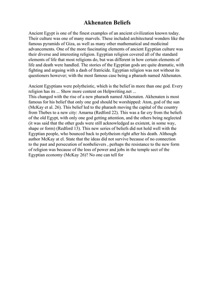 Story Essay Example | PDF