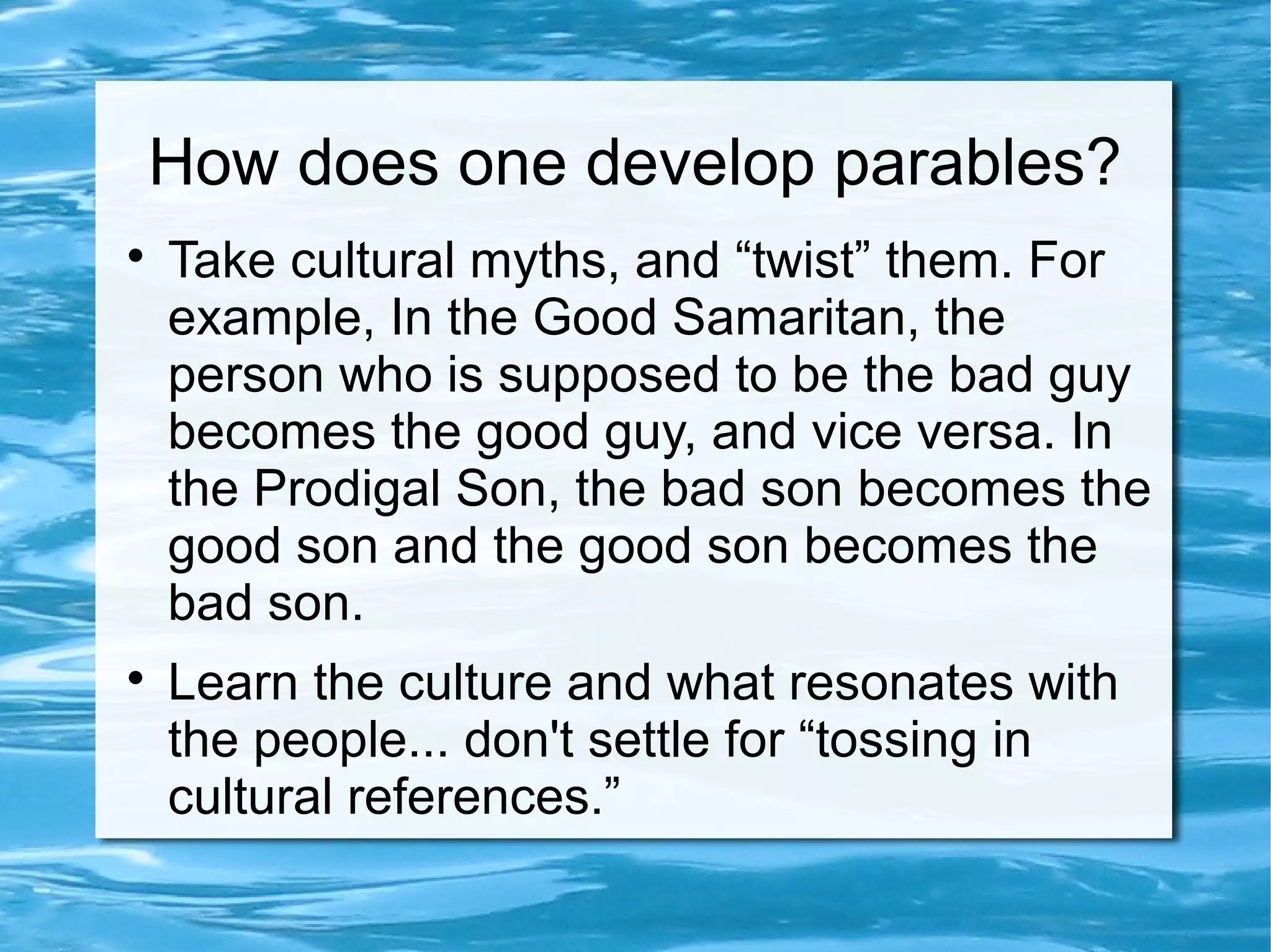 Storying-- Redemptive Analogies, and Metaphors in Cross-Cultural ...