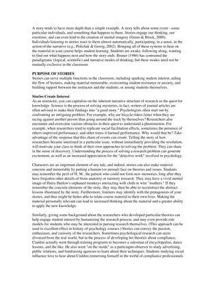 Story in teaching | PDF