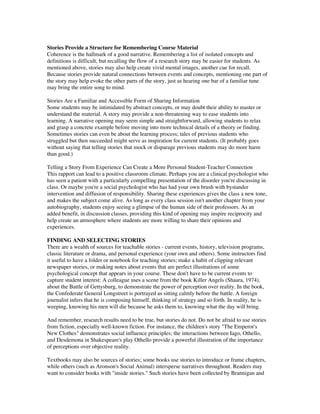 Story in teaching | PDF