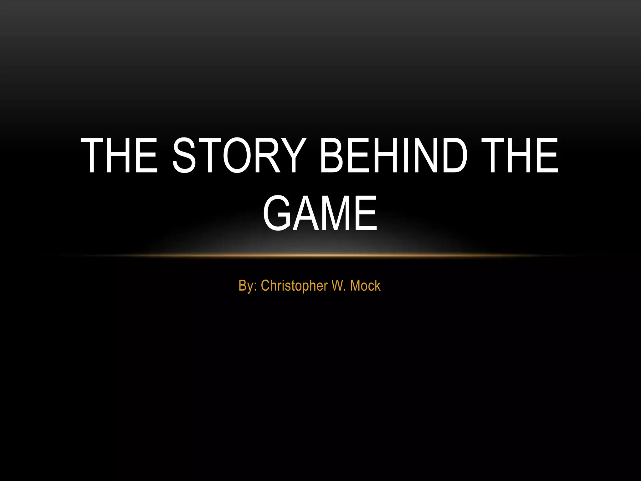 Story in Video Games | PPT