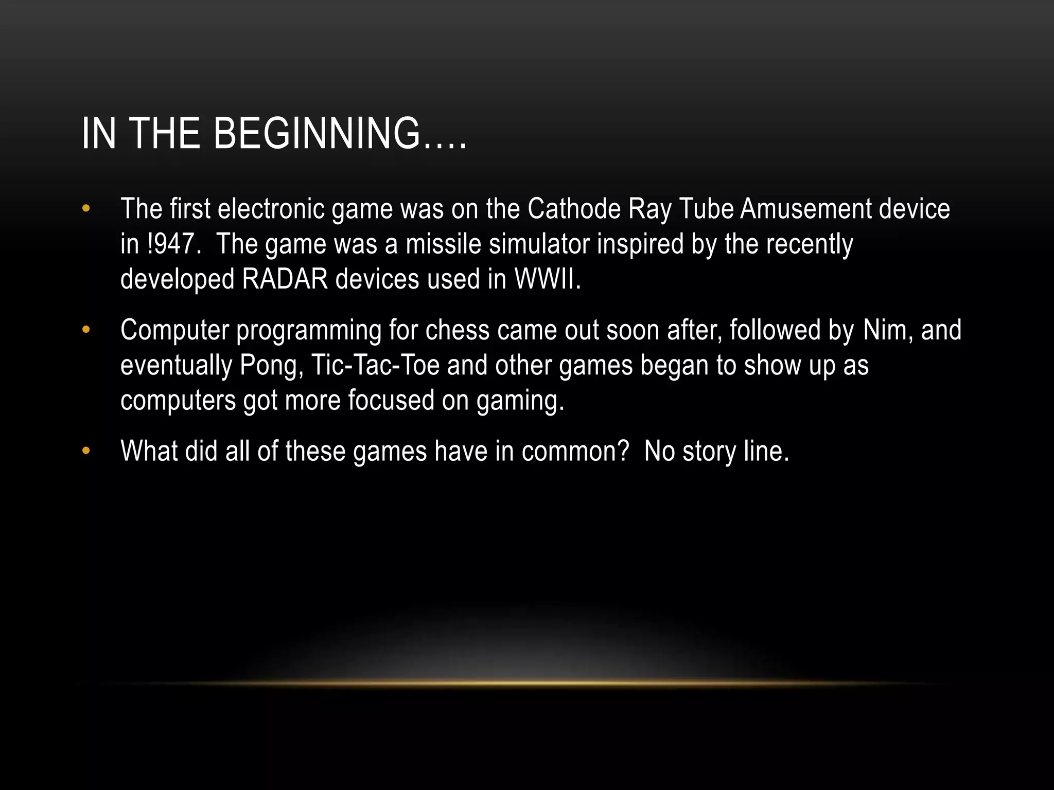 Story in video games | PPTX