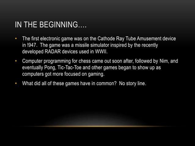 Story in video games | PPTX