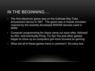 Story in Video Games | PPT