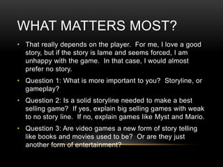 Story in Video Games | PPT