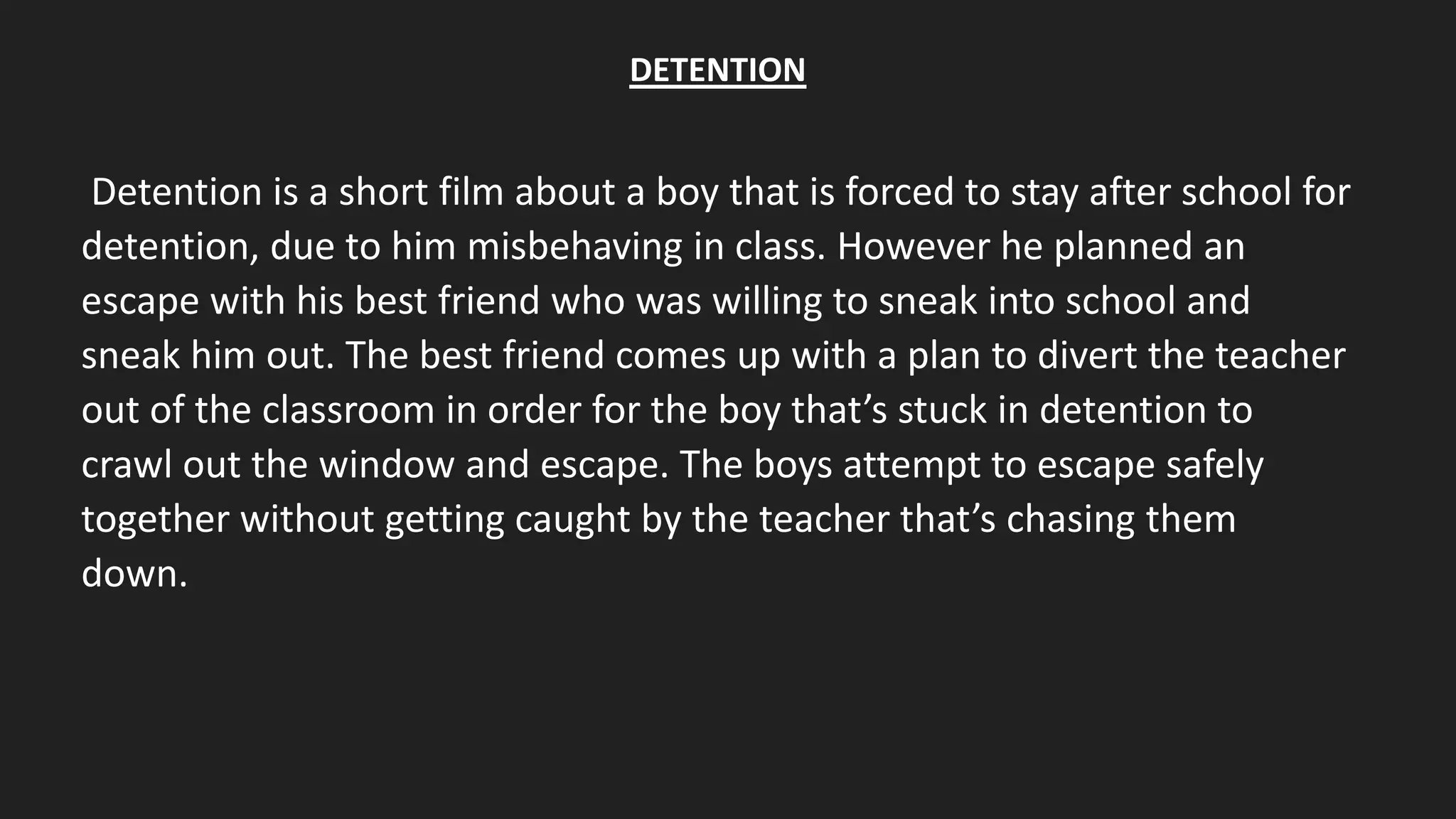 Short film - Storyline | PPTX