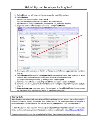Storyline Tips and Techniques | DOCX