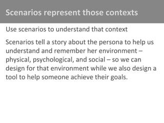Storymapping, personas, and scenarios | PPT