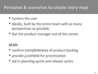 Storymapping, personas, and scenarios | PPT