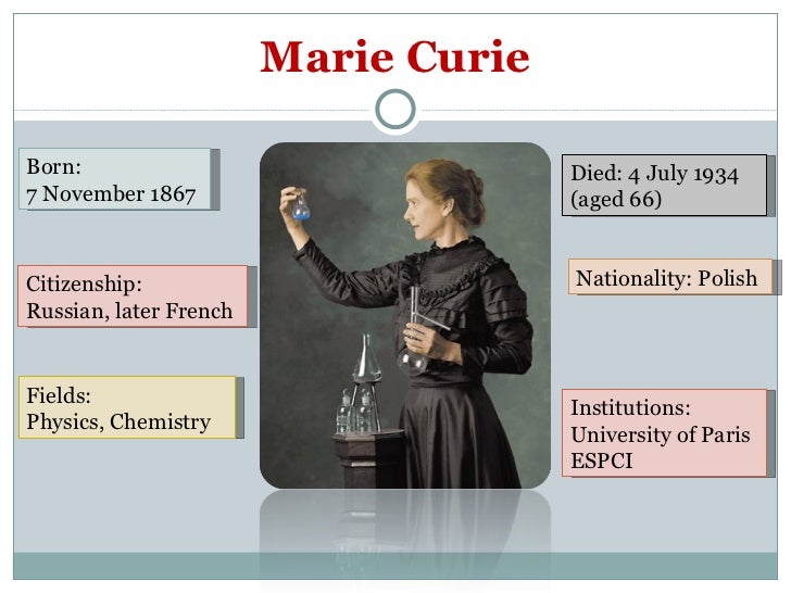 Story telling (Marie Curie)