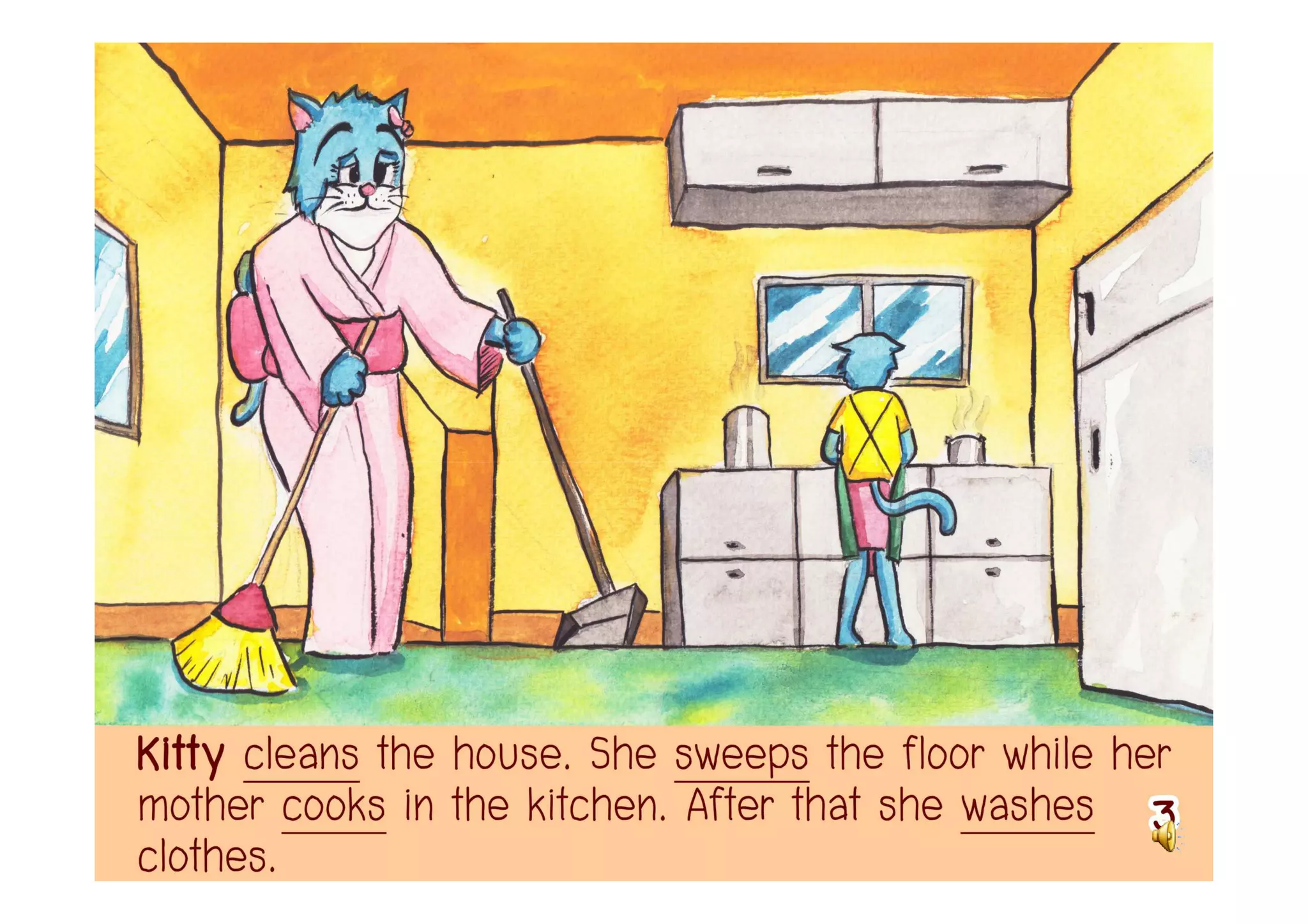 Story no3.(present simple tense) | PDF