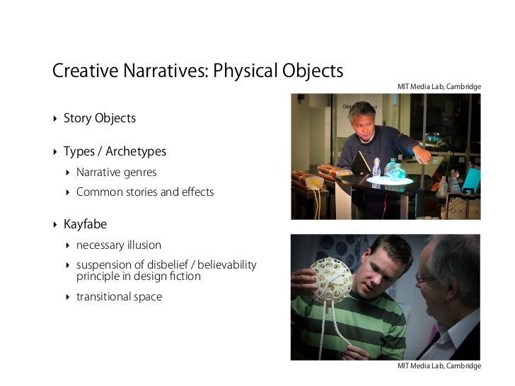 Story objects and constructed Narratives
