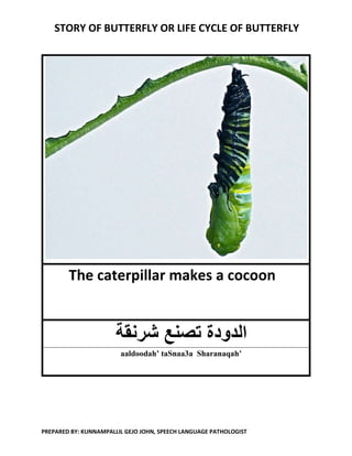 Story of butterfly or life cycle of butterfly in English and Arabic | PDF