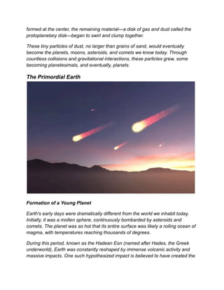 The Story of Earth: From Stardust to Life - A Comprehensive Blog ...