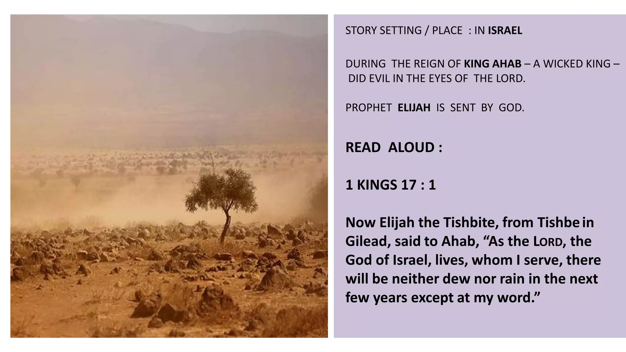 Story of elijah | PPTX