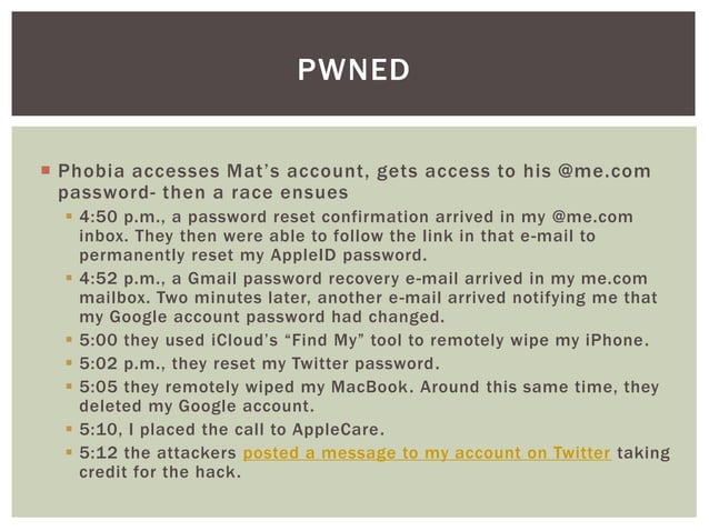 2nd FACTOR: The Story of Mat Honan | PPT