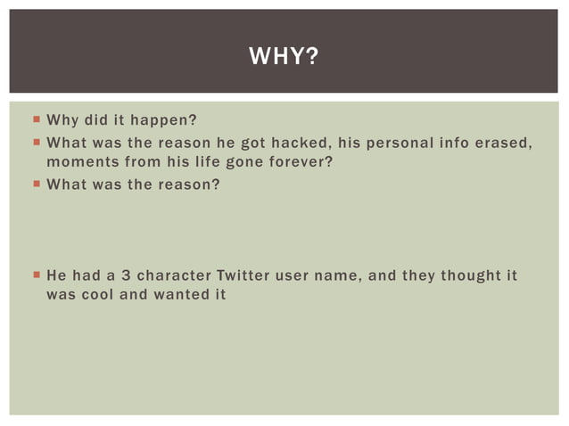 2nd FACTOR: The Story of Mat Honan | PPT