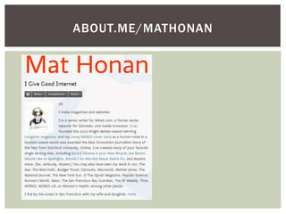 2nd FACTOR: The Story of Mat Honan | PPT